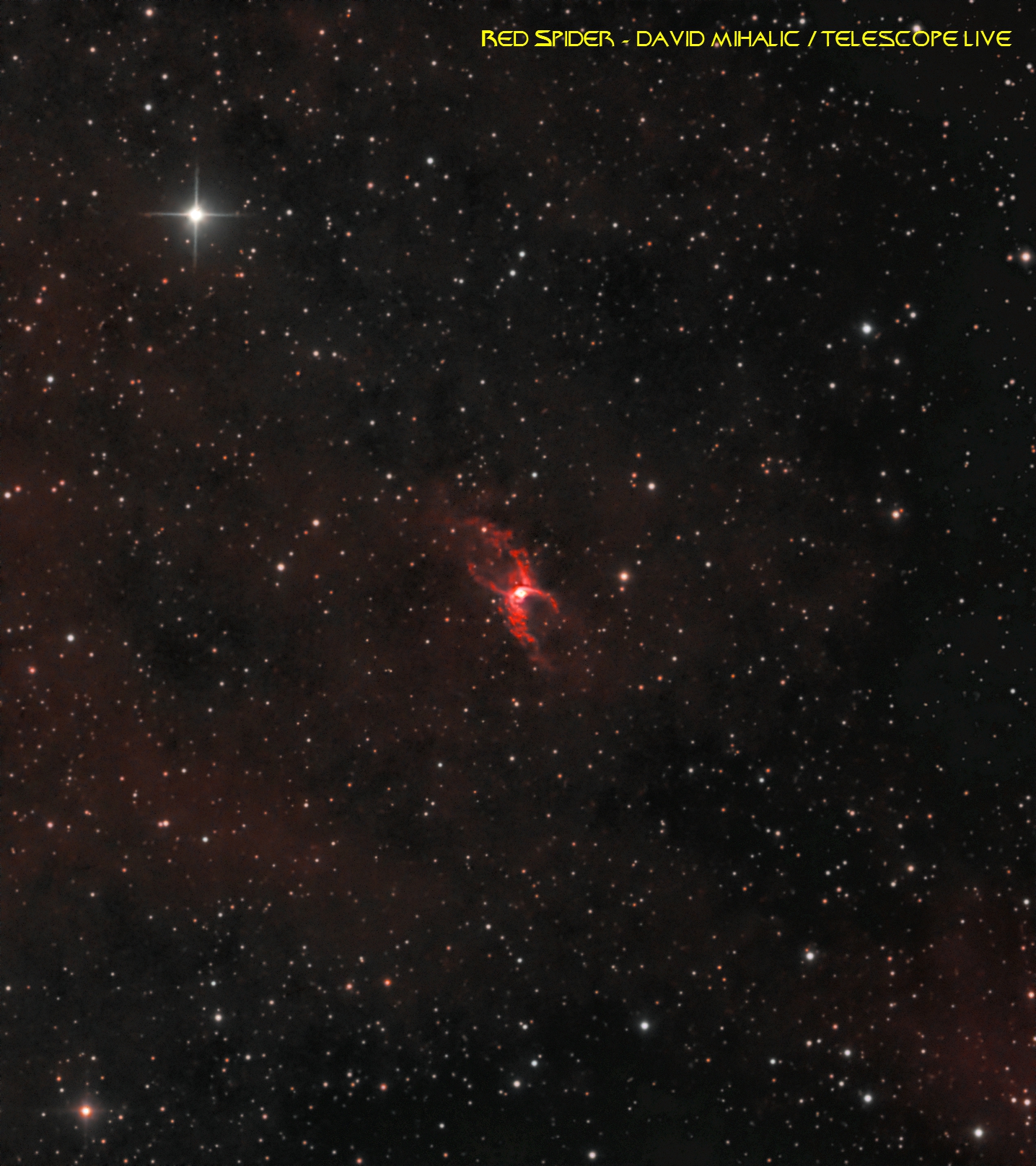 The Red Spider Nebula (NGC 6537) is a planetary nebula located in Sagittarius. | Telescope Live